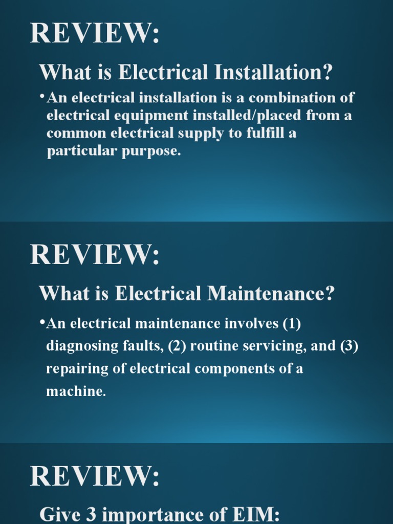 Review:: What Is Electrical Installation? | PDF | Entrepreneurship ...