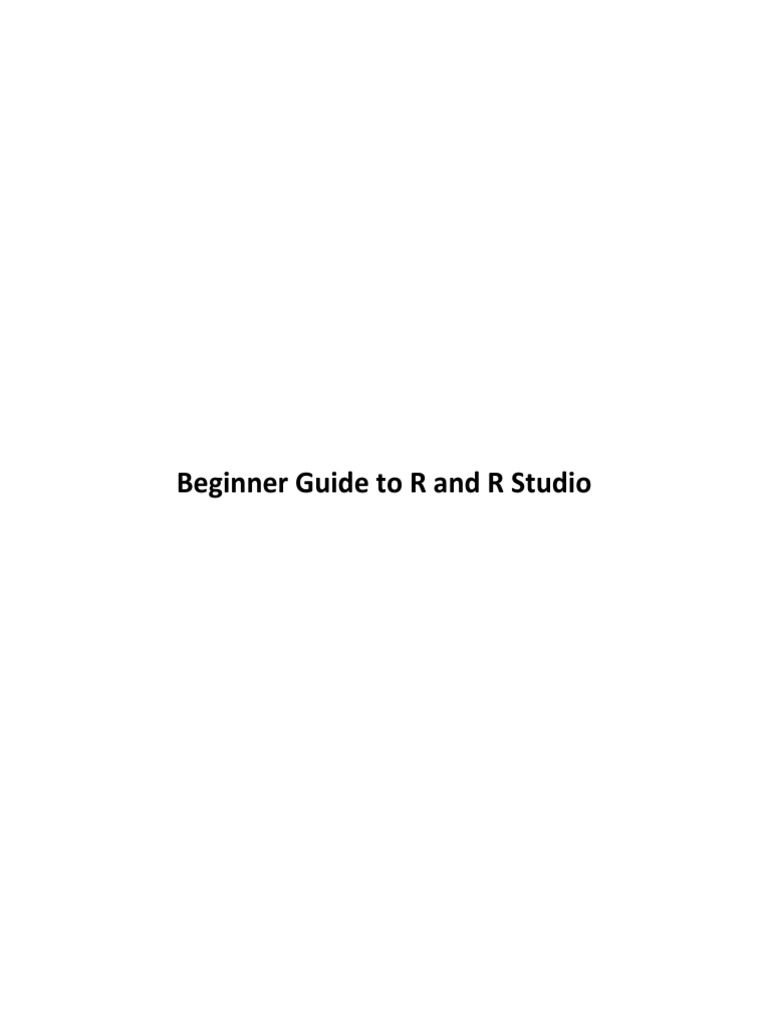 Beginner Guide To R and R Studio V1 | PDF | Command Line Interface | Median