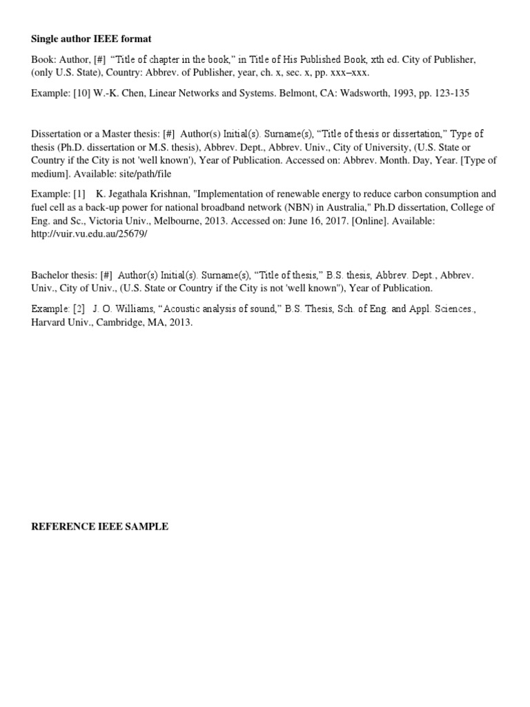 Single Author IEEE Format | PDF