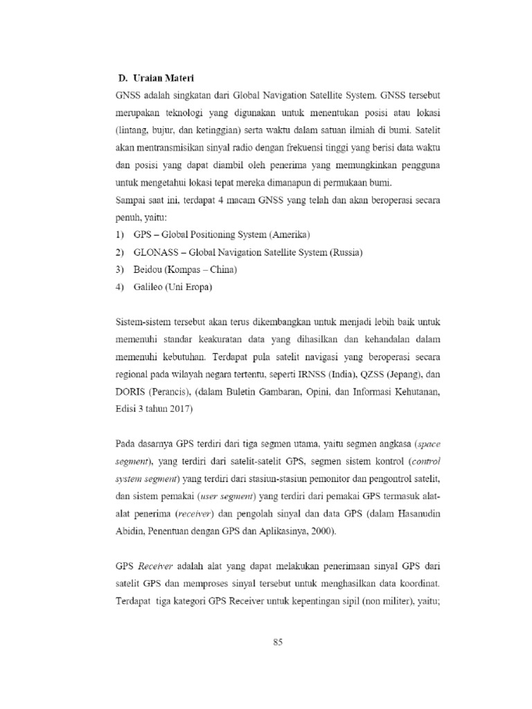 Receiver GPS Tipe Navigasi, Receiver GPS Tipe Mapping, Dan Receiver GPS Tipe Geodetik - PDF ...