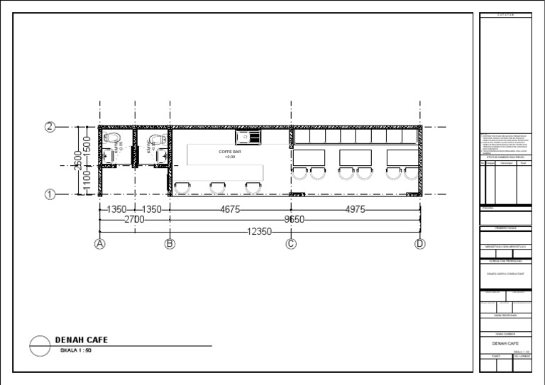 Denah Cafe dan Ukurannya 1:50 | PDF