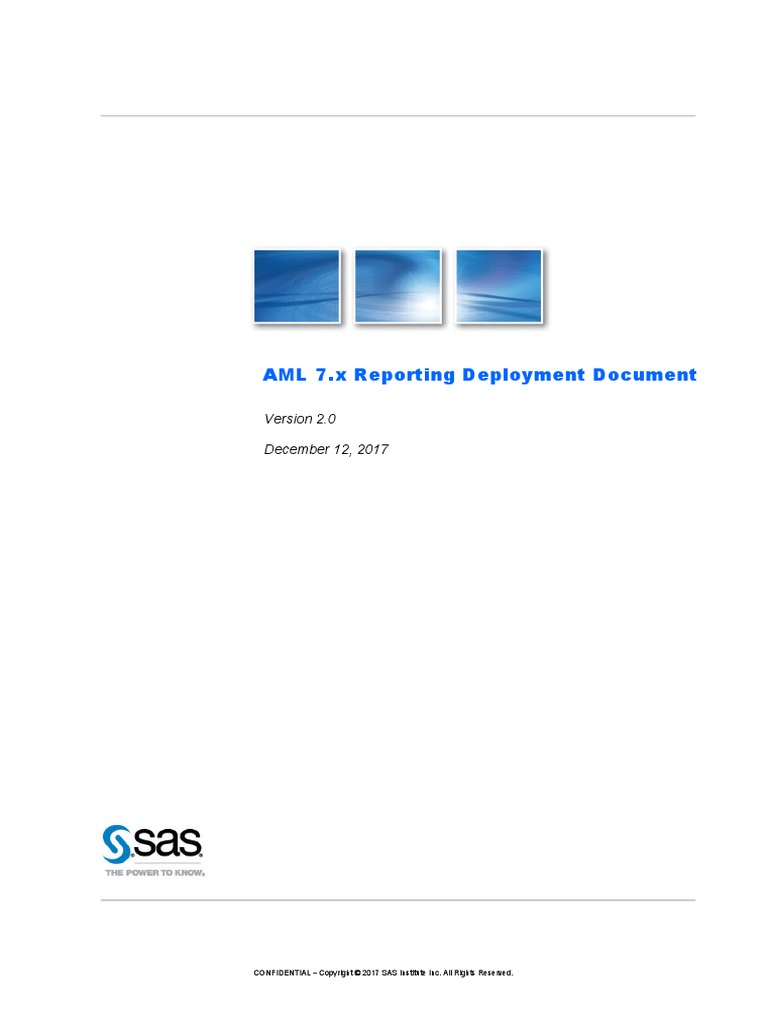 AML 7.x Reporting Deployment Guide Windows | PDF