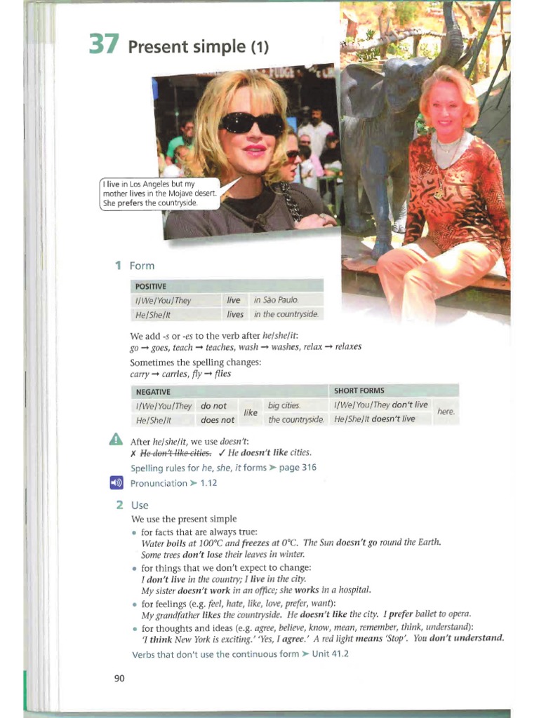 Present Simple - Theory and Exercises-Grammar Lab Elementary | PDF