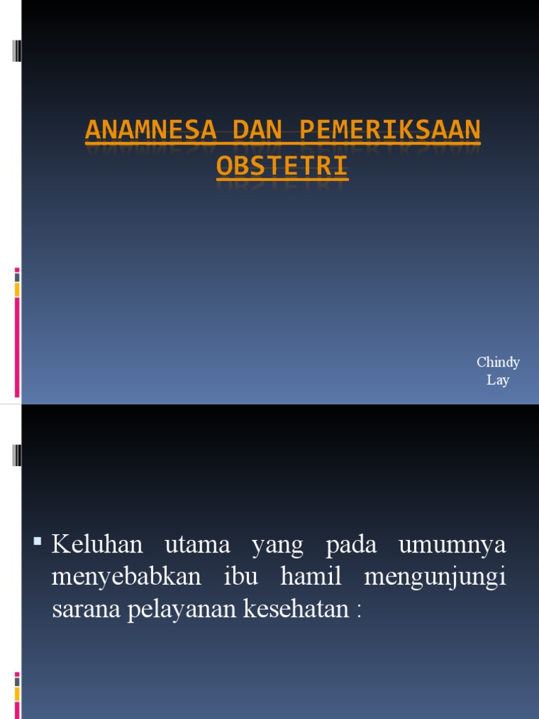 Anamnesa Dan Pemeriksaan Obstetri | PDF