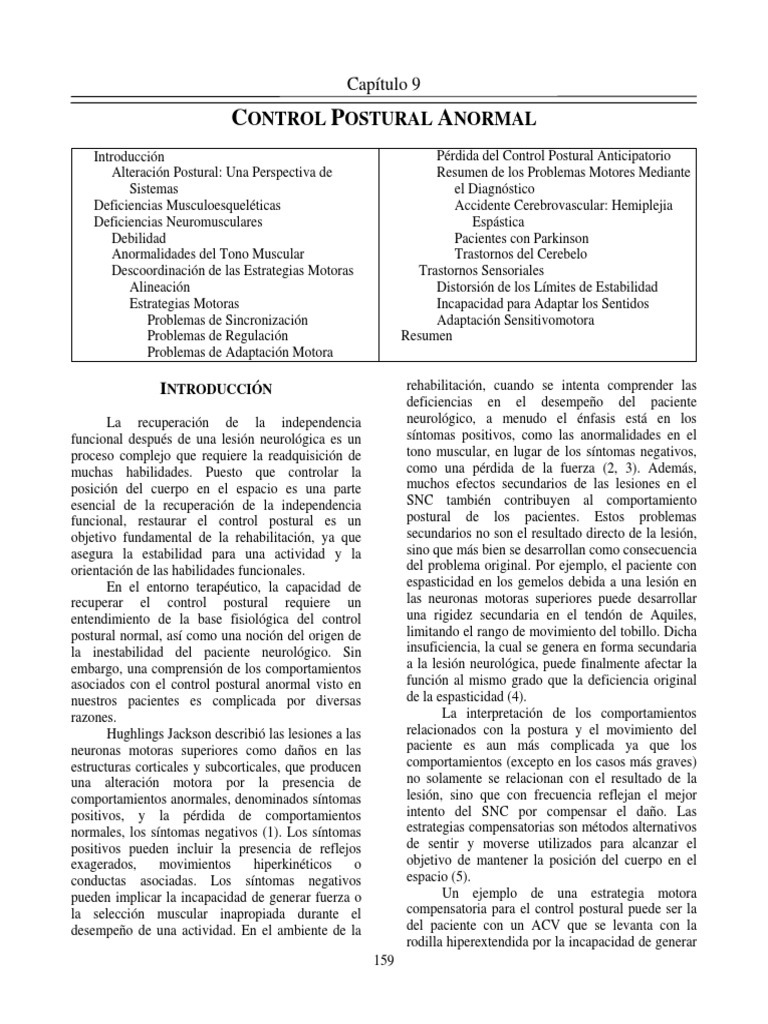 CAPITULO 9 CONTROL MOTOR Shumway-Cook | PDF | Rodilla | Neurología