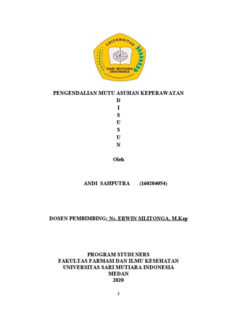 Makalah Pengendalian Mutu Asuhan Keperawatan Andi | PDF