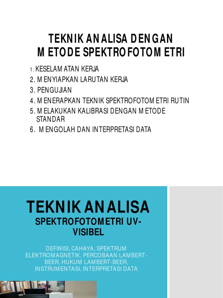 Presentasi Spektrofotometer 20192020 | PDF