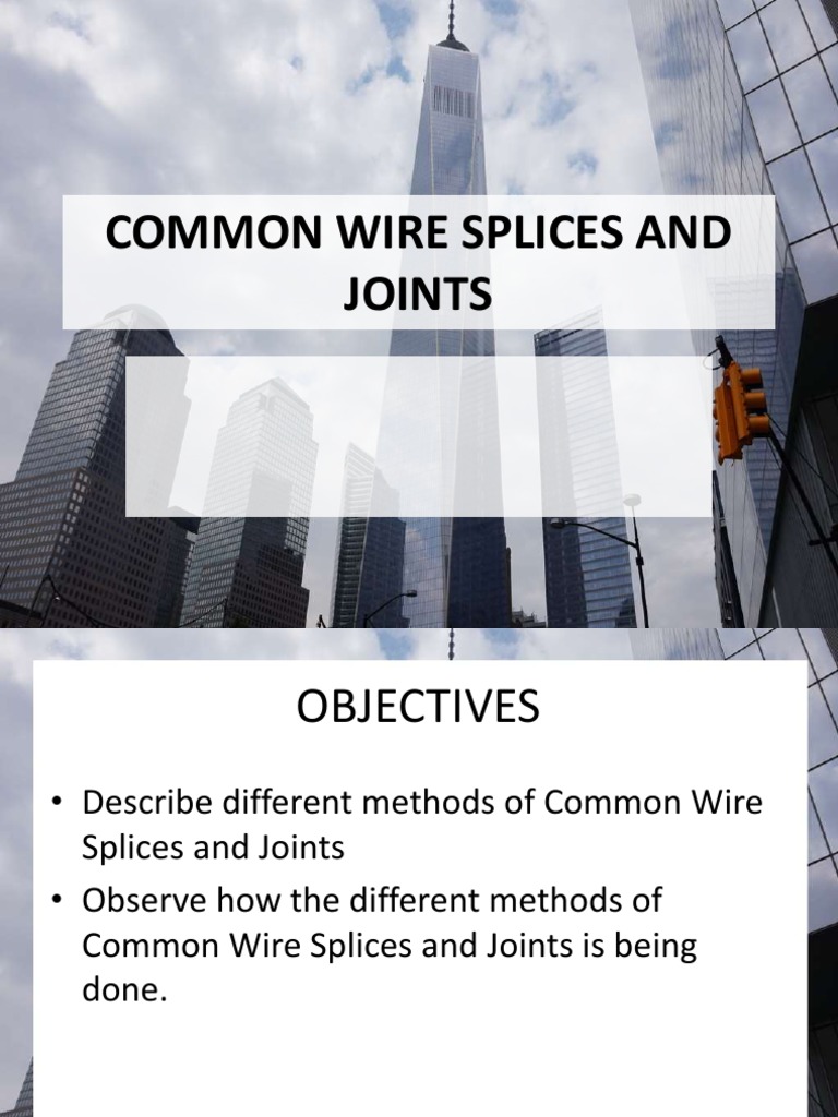 Common Wire Splices and Joints | PDF | Wire | Electrical Wiring