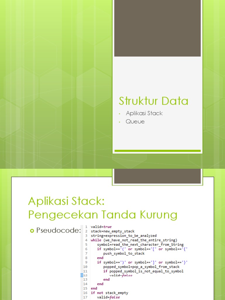Struktur Data Pertemuan 5 - Aplikasi StackQueue - C++ | PDF | Komputer