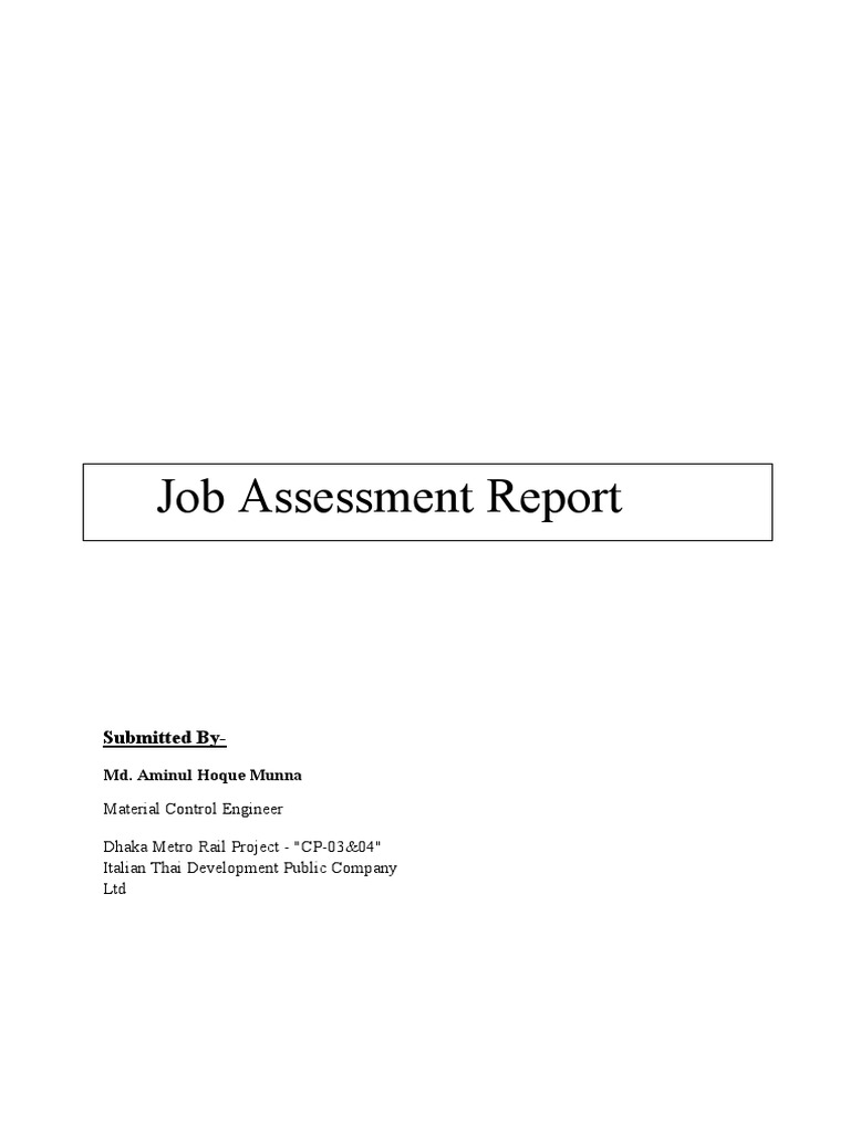 Job Assessment: Md. Kawsar Munna | PDF | Concrete | Decision Making