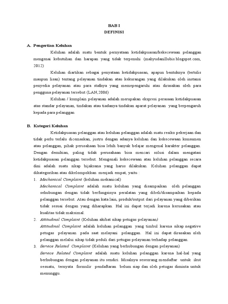 Panduan Penanganan Komplain | PDF