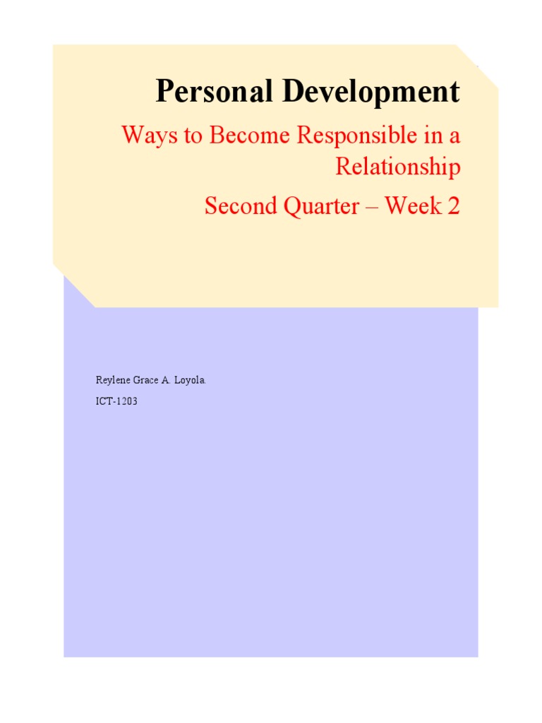 Personal Development: Ways To Become Responsible in A Relationship ...