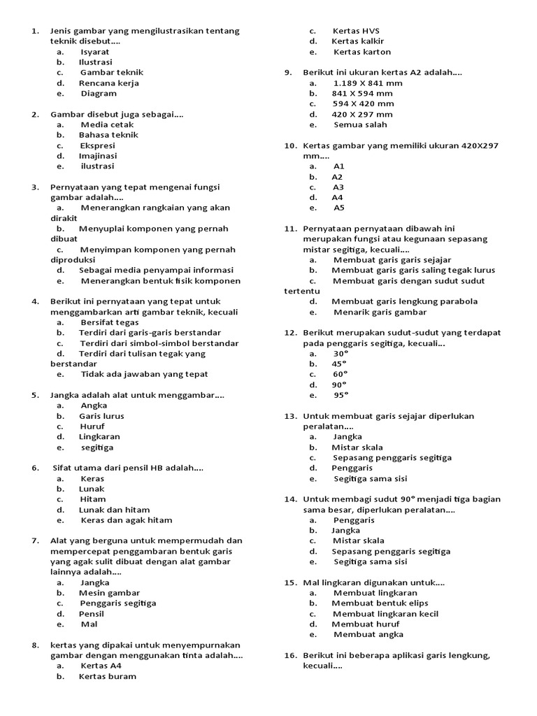 Soal Gto Pat 2020 | PDF