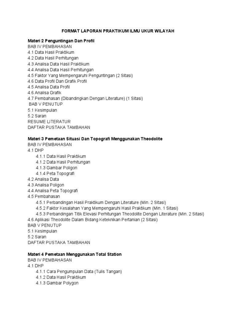 Format Laporan Praktikum Pemetaan 2020 | PDF