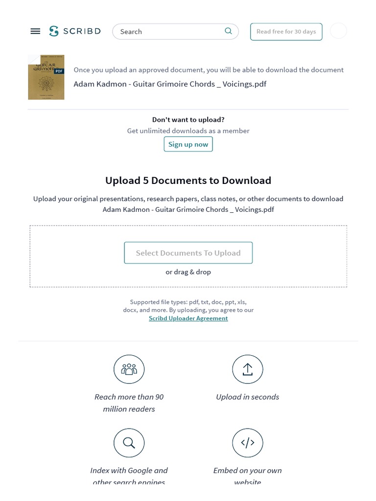 Upload 5 Documents To Download: Adam Kadmon - Guitar Grimoire Chords ...