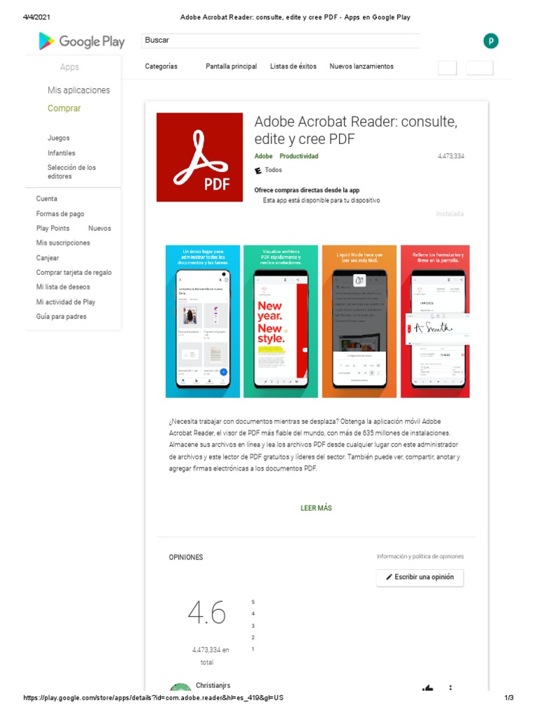 Adobe Acrobat Reader - Consulte, Edite y Cree PDF - Apps en Google Play ...
