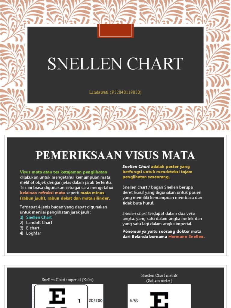 Fungsi dan Jenis Snellen Chart | PDF