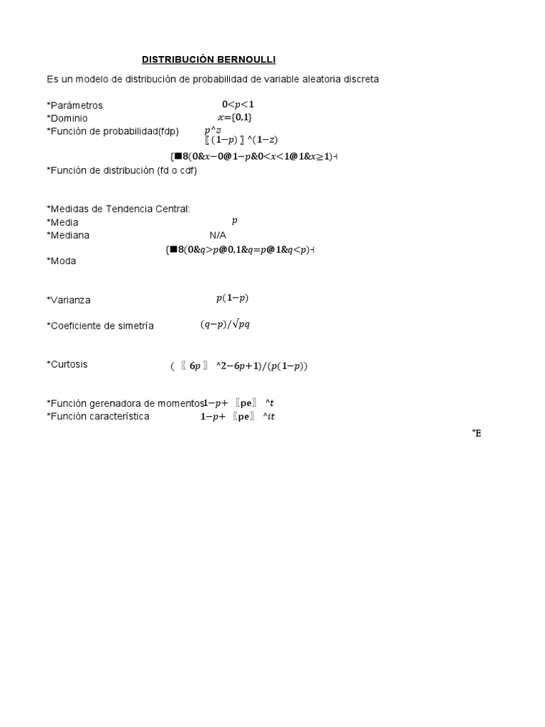 Formulas de Probabilidad | PDF