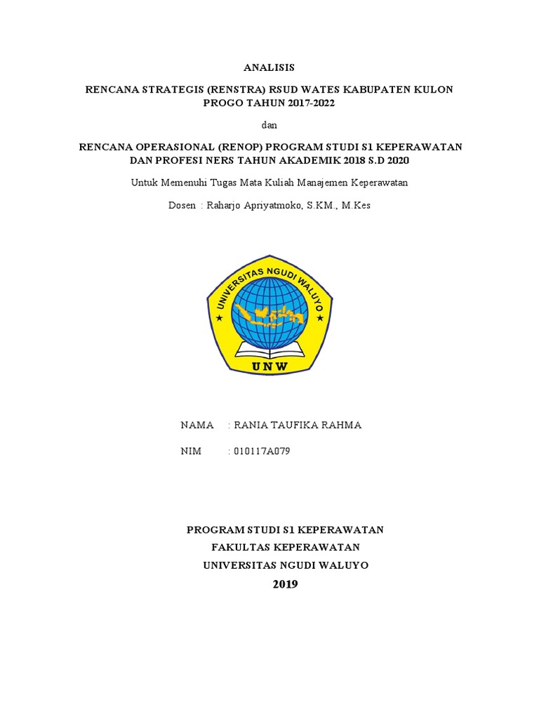 Analisis Renstra & Renop | PDF