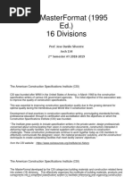 The Current MasterFormat Divisions | PDF | Building Technology ...