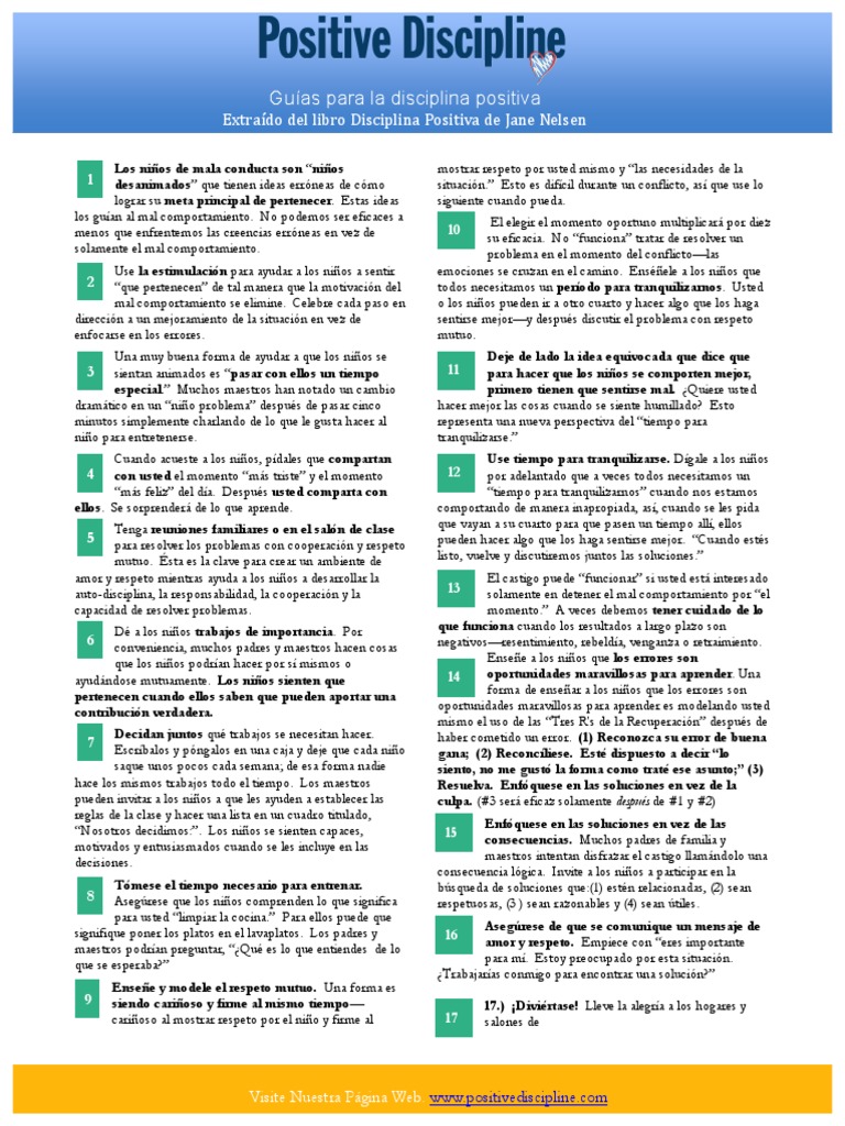 Guias para La Disciplina Positiva | PDF | Motivación | Motivacional