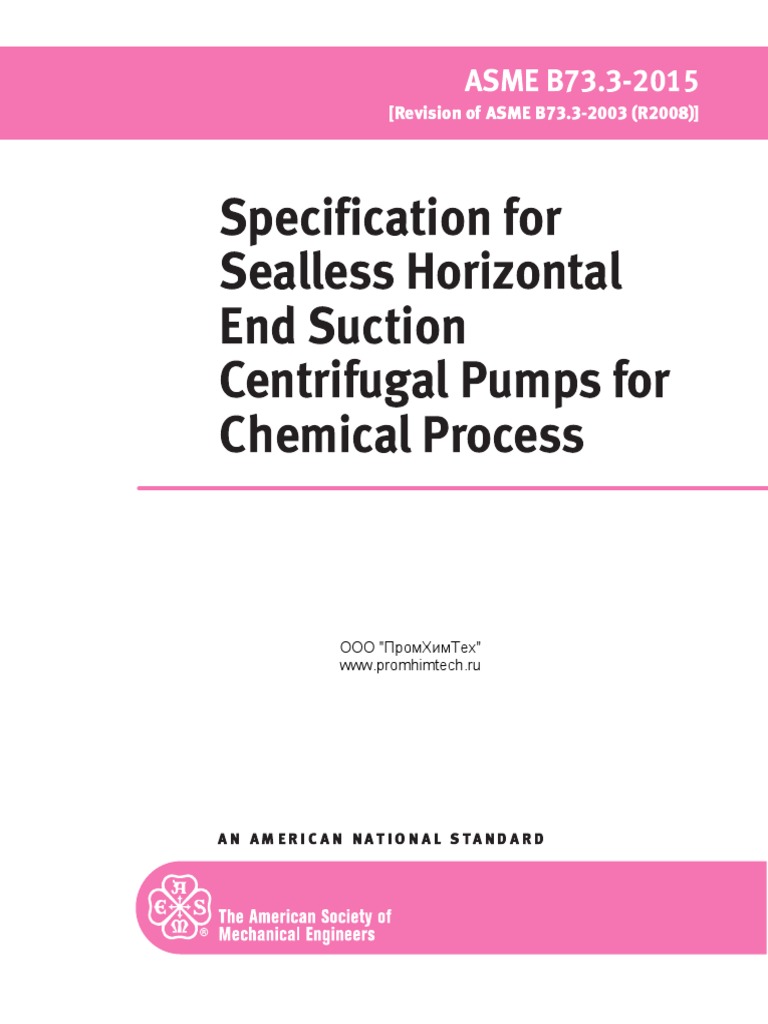 Asme-B73 3 | PDF | Pipe (Fluid Conveyance) | Gas Technologies