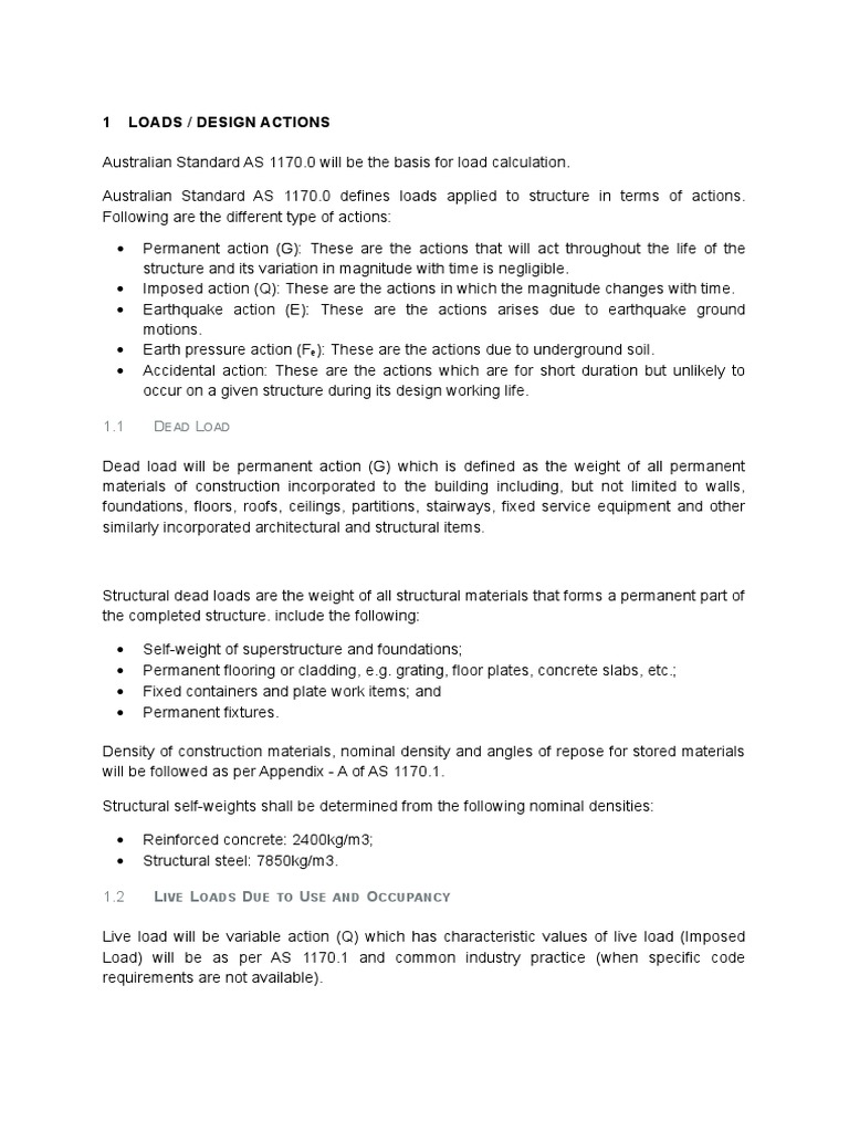 1 Loads / Design Actions: EAD OAD | PDF | Technology & Engineering