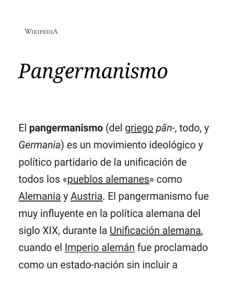 Pangermanismo - Wikipedia, La Enciclopedia Libre | PDF | Viajes por ...