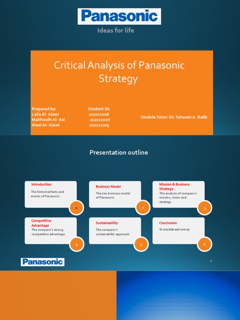 Panasonic Mission and Business Strategy | PDF | Competitive Advantage ...