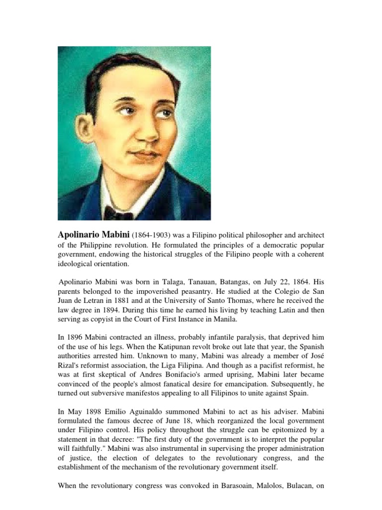 Apolinario Mabini | Philippines | Government