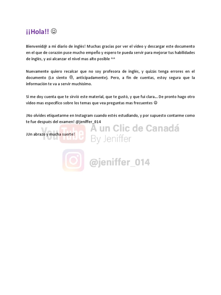 Mi Diario de Inglés | PDF | Lingüística | Idiomas