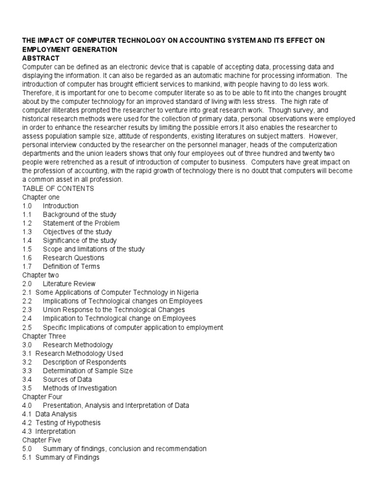 The Impact of Computer Technology On Accounting System and Its Effect ...