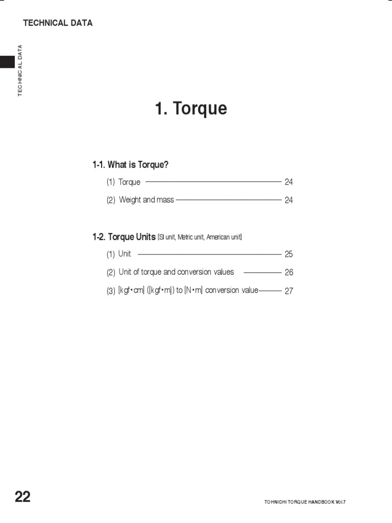 What Is Torque | PDF | Weight | Mass