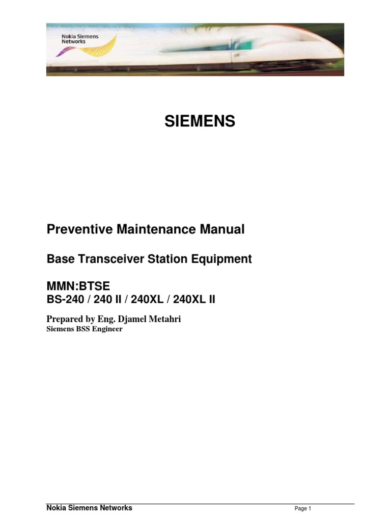 BTS Maintenance Guide | PDF | Backup | Direct Current