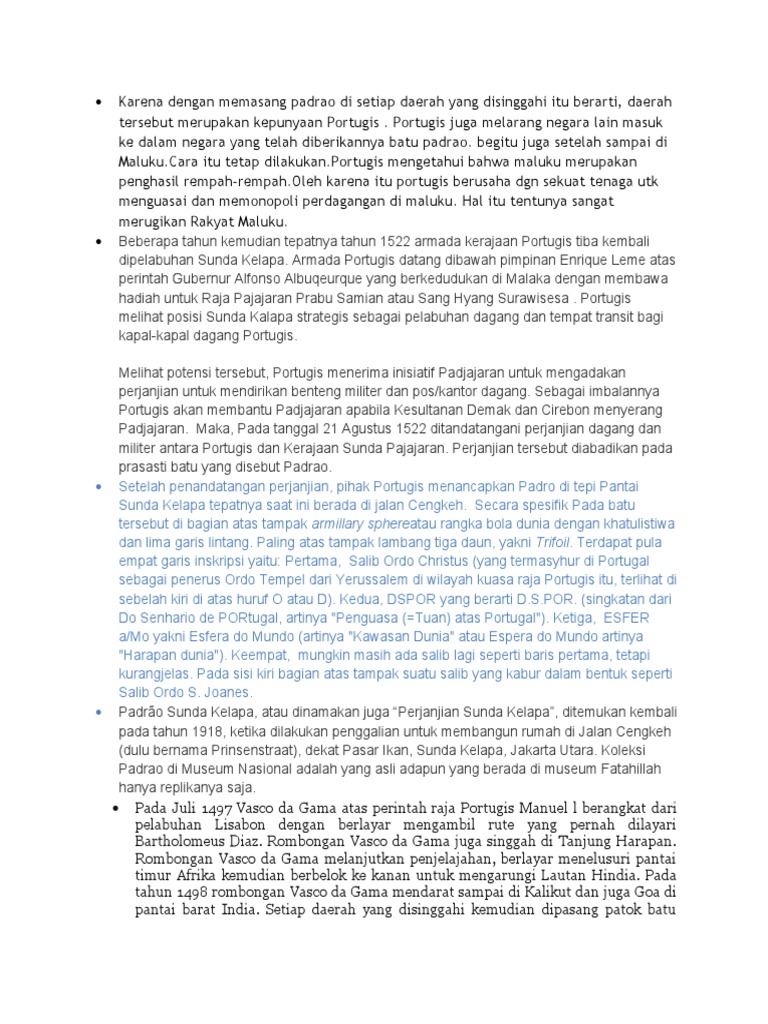 Sejarah Padrão Sunda Kelapa Portugis | PDF | Sejarah
