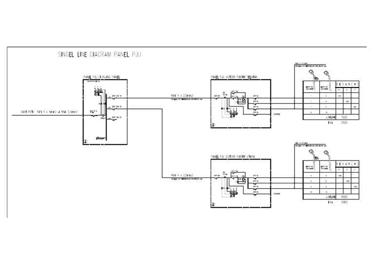 Singel Line Diagram Panel Pju | PDF