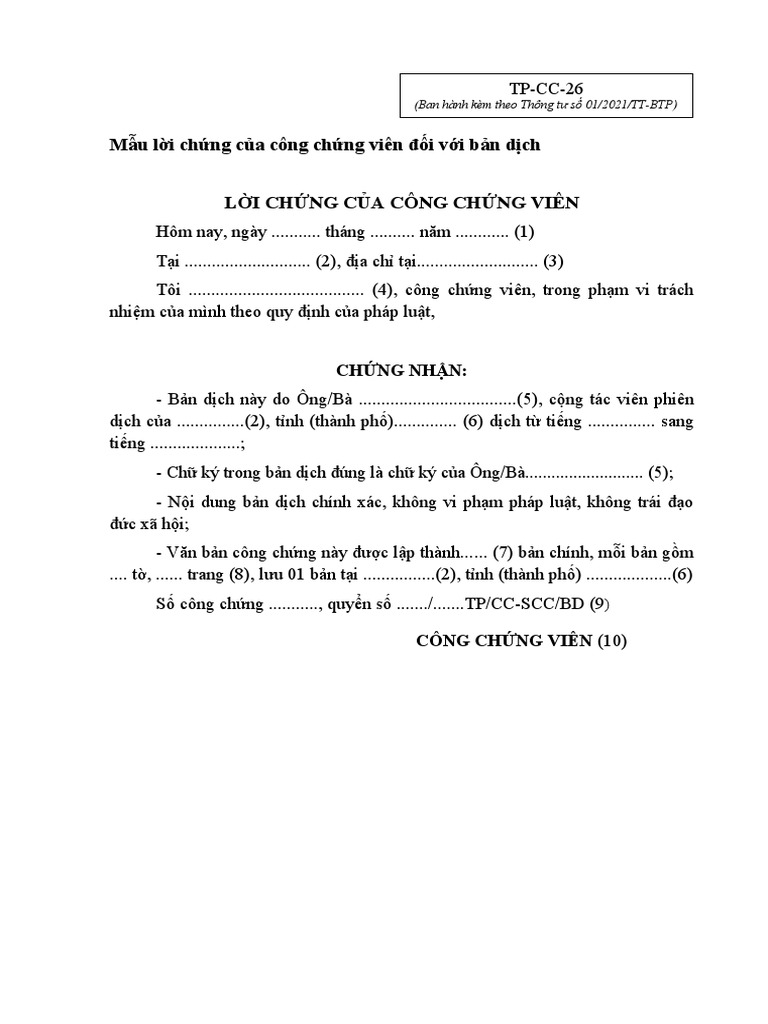 Mau Loi Chung Ban Dich | PDF