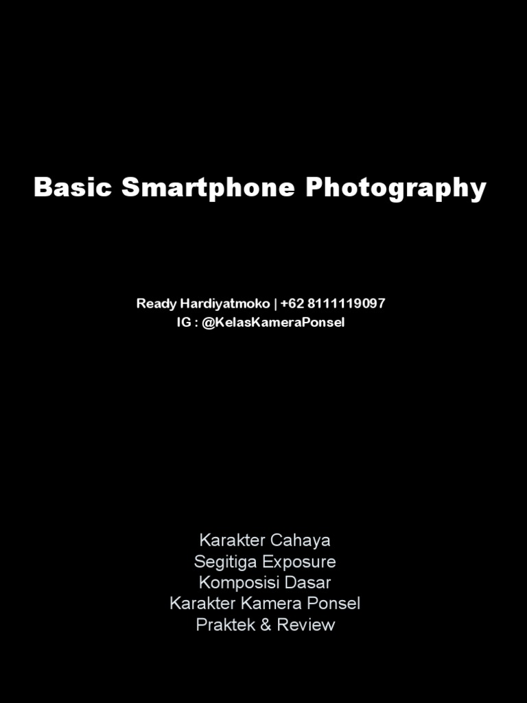 Basic Smartphone Photography | PDF