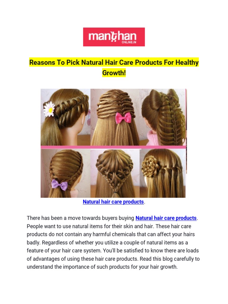Reasons To Pick Natural Hair Care Products For Healthy Growth ! | PDF