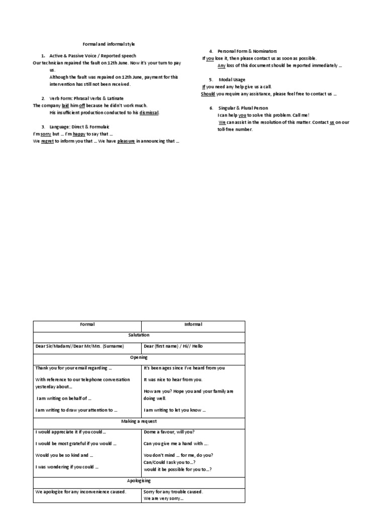 2 Formal and Informal Style | PDF
