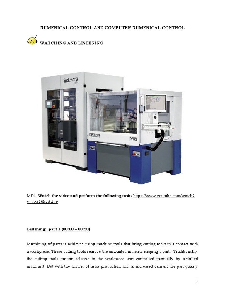 Numerical Control and Computer Numerical Control - 2017 | PDF