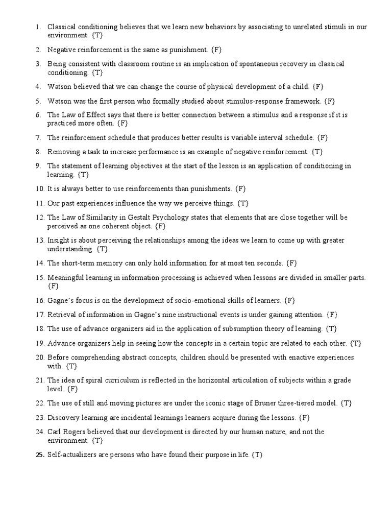 ANSWER KEY - Check Your Understanding Learning Theories | PDF ...