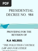PD 984 - Pollution Control Law PDF | PDF | Sewage | Waste