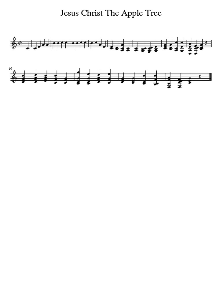 Jesus Christ The Apple Tree | PDF