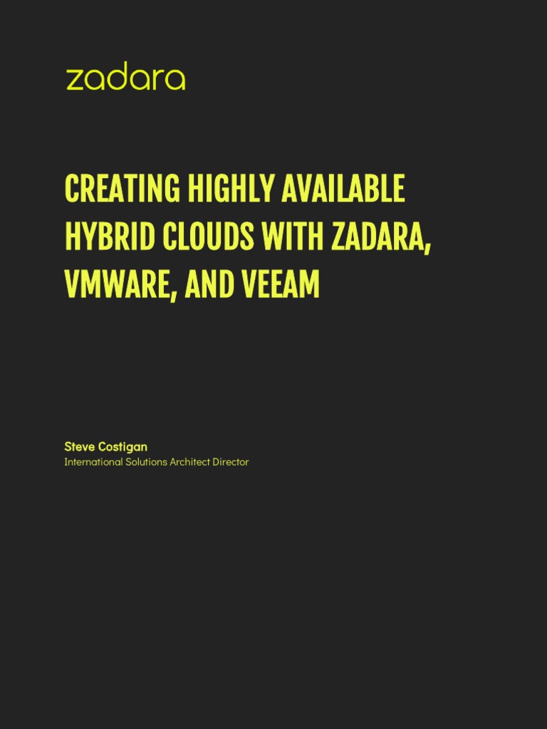 Zadara VMware Veam Hybrid Cloud | PDF | Backup | Cloud Computing