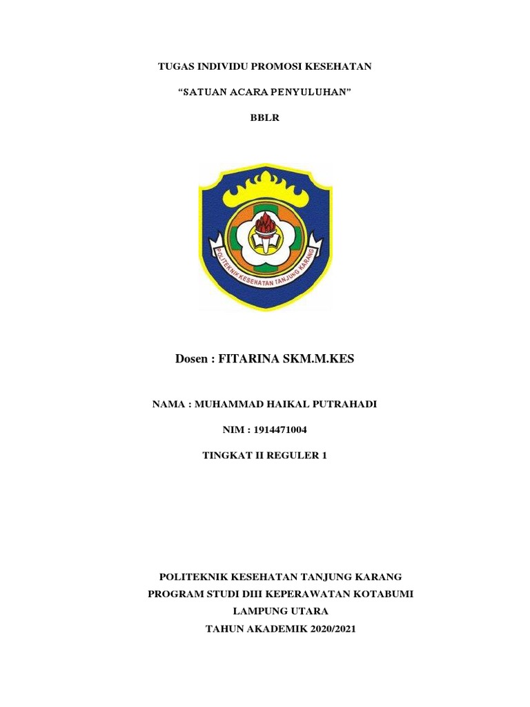 Sap BBLR Muhammad Haikal Putrahadi | PDF