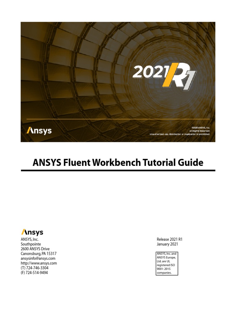 Ansys Fluent Workbench Tutorial Guide 2021 R1 Pdf Trademark Computing 