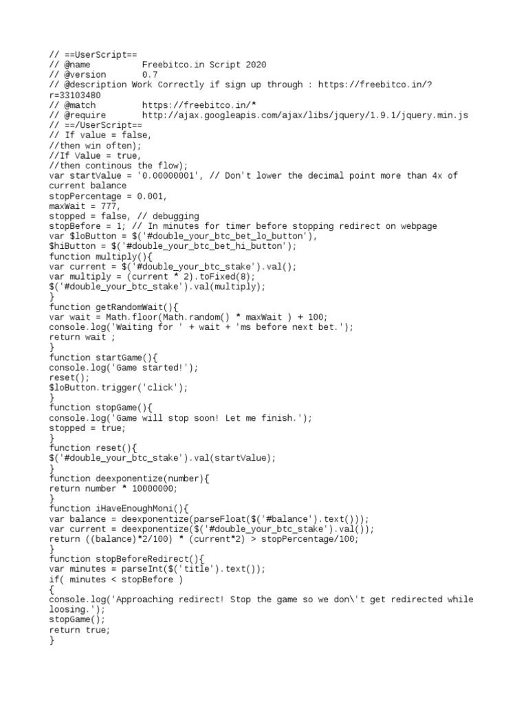 Freebitco in Script Trick 2020 Txt12 | PDF | Computer Engineering | Computing