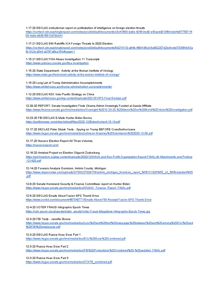 Declassified Documents - Collection | PDF | Judicial Watch | National ...