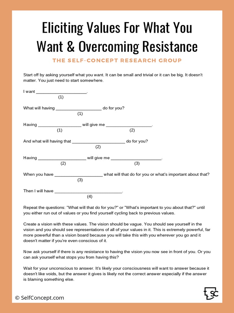 Eliciting Values | PDF | Psychological Concepts | Human Nature